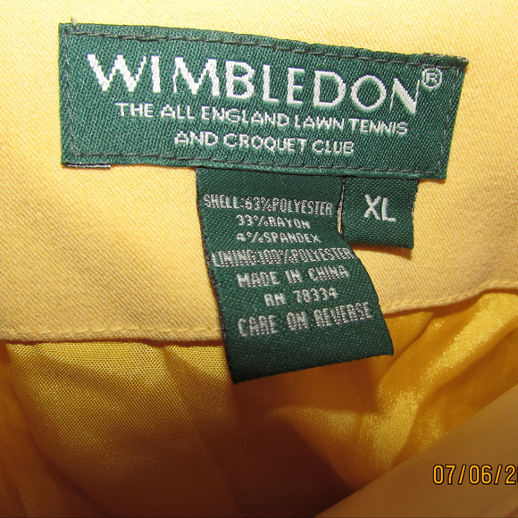 Wimbledon | Jackets & Coats | Wimbledon England Lawn Tennis Xl Yellow ...